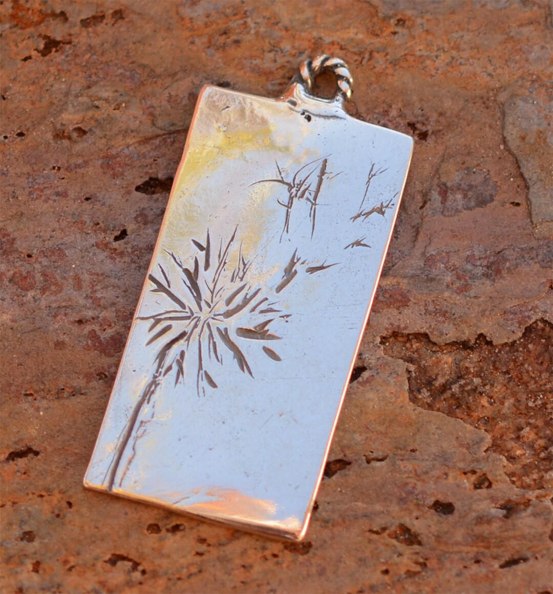 Artisan Dandelion Pendant, Sterling Silver Dandelion, PN-628 - Etsy