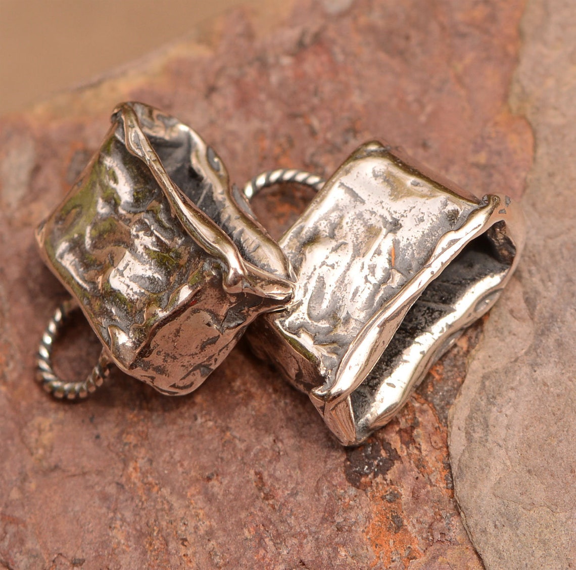 Sterling Silver End Caps for Loomed Bracelets or Wide Leather // Catd ...