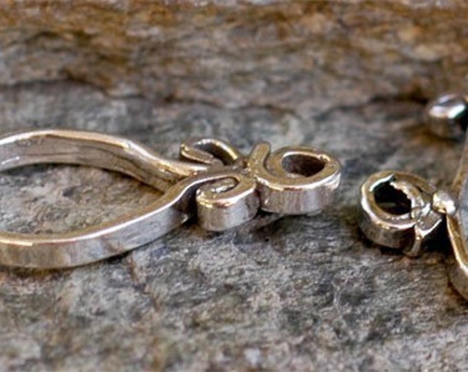 Handcrafted Ribbon Toggle in Sterling Silver - Etsy