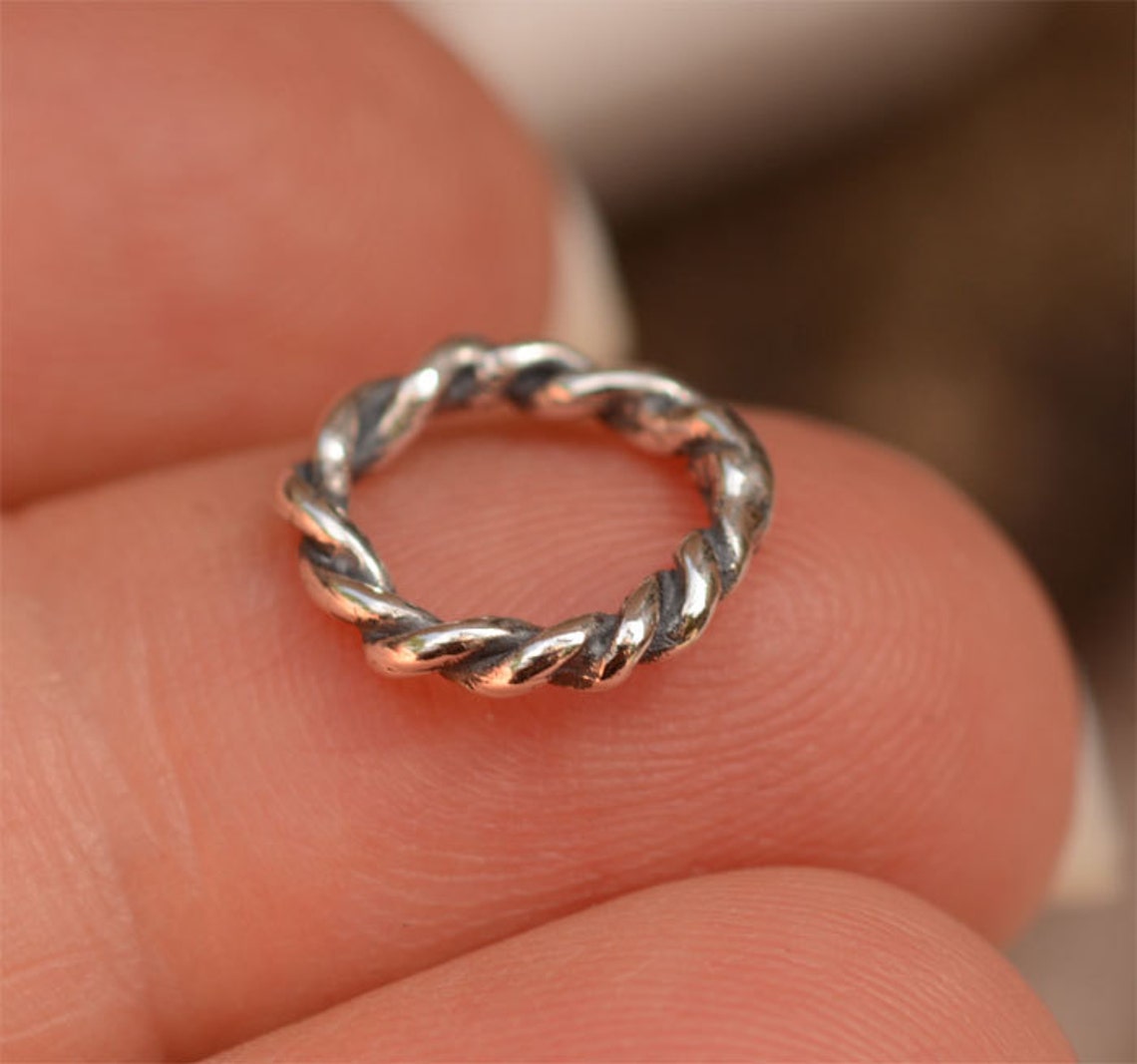 Twisted Link in Sterling Silver Closed Jump Ring Links - Etsy