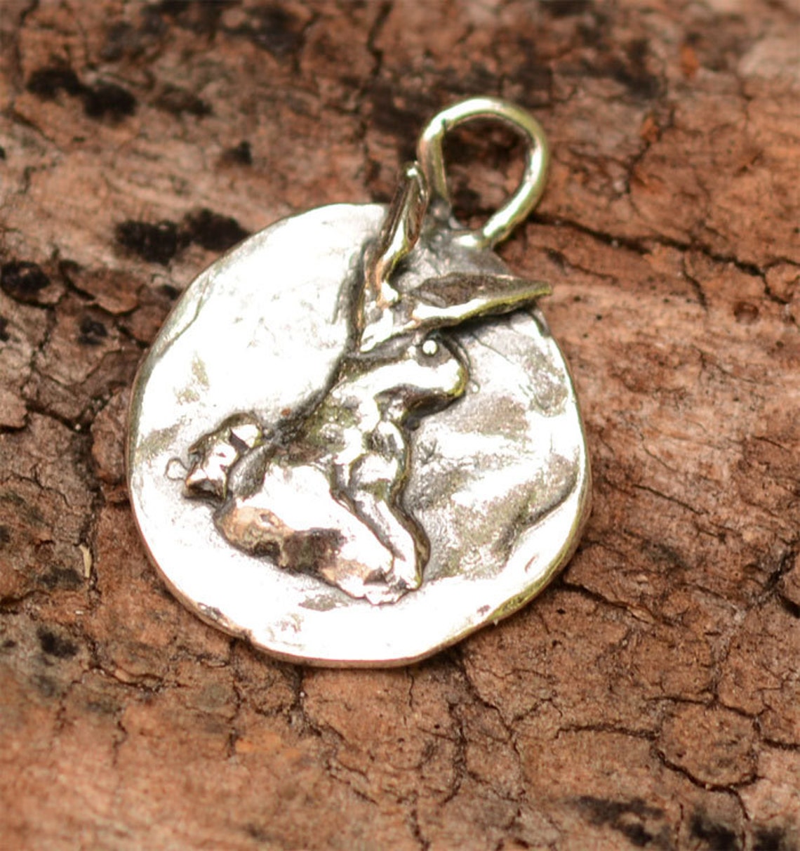 Bunny Rabbit Charm in Sterling Silver - Etsy