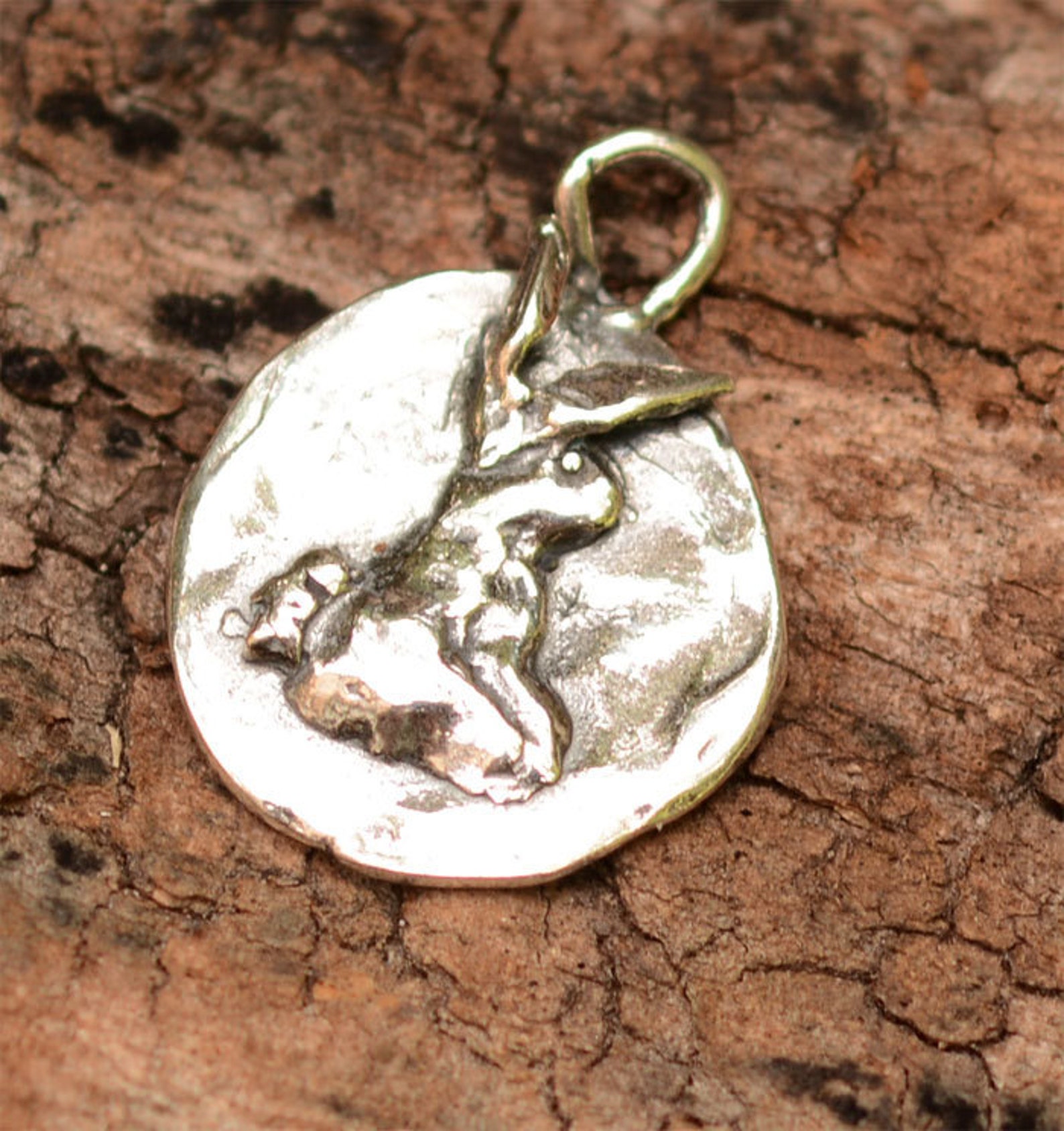 Bunny Rabbit Charm in Sterling Silver - Etsy