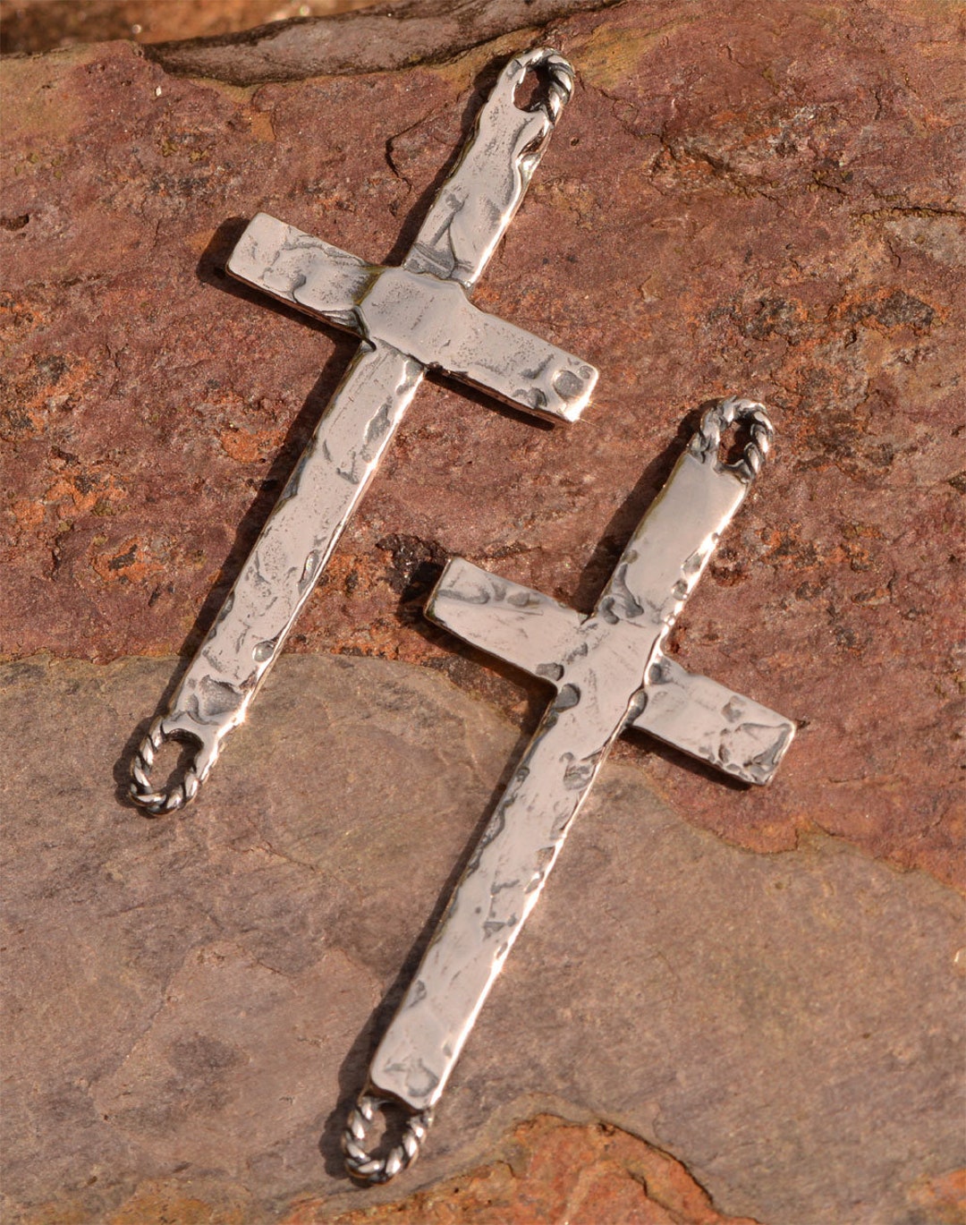 Sterling Silver Cross Links for Earrings or Bracelet (set of 2), SS-761 ...