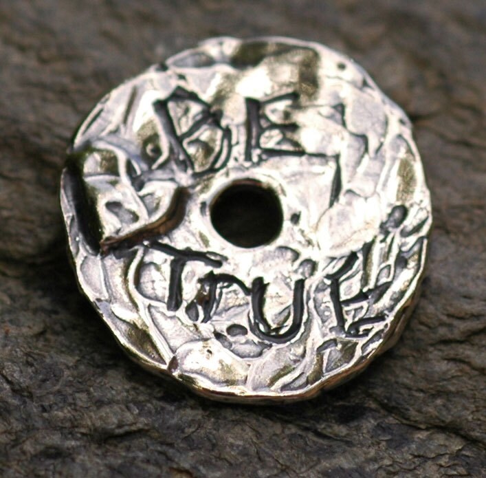 Be True Button 2.5mm Single Hole in Sterling Silver 251s - Etsy