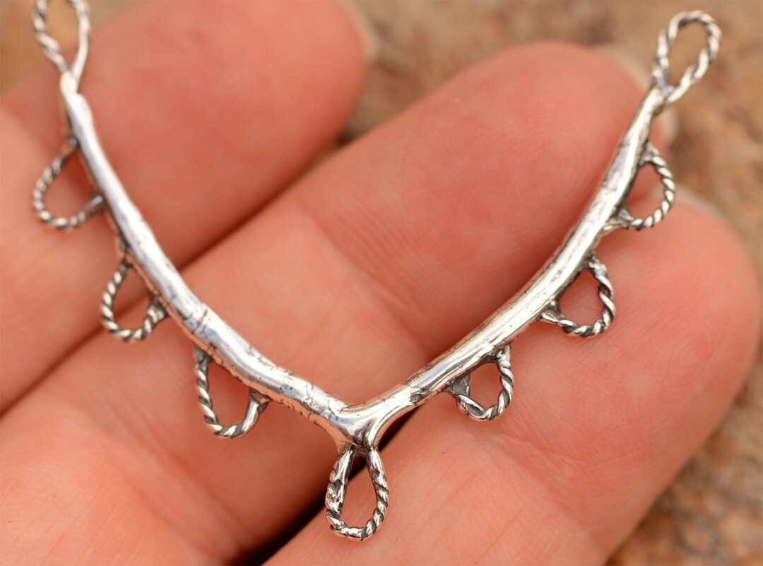 Necklace Centerpiece for Gemstones And/or Charms in Sterling Silver, SS ...