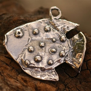 Spotted Fish in Sterling Silver, Artisan Fish With Dots - Etsy