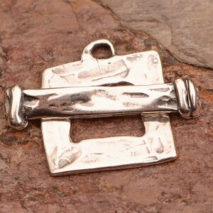 Square Toggle in Sterling Silver, Rustic Clasp, PX-14 - Etsy