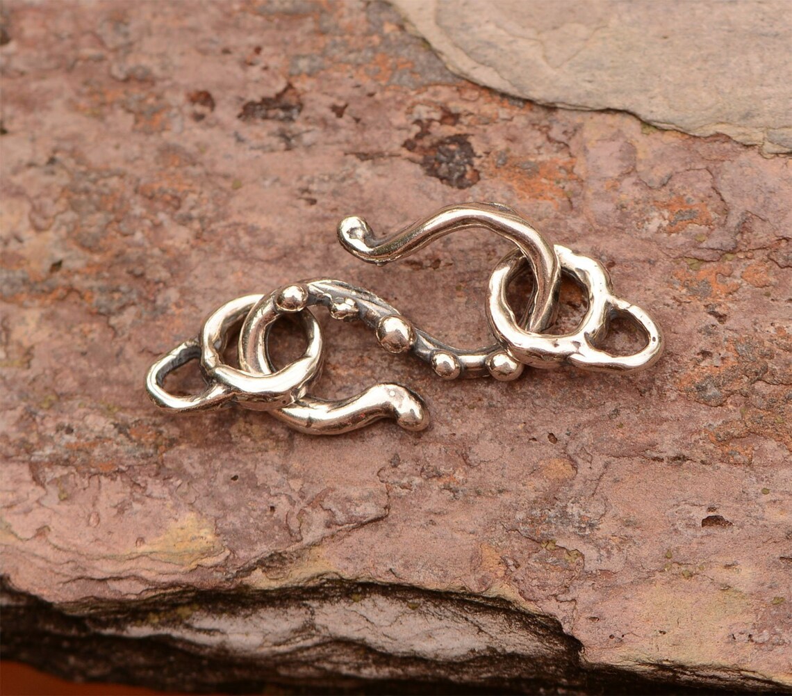 Sterling Silver S Hook Clasp With Connectors Rings SH1 With - Etsy