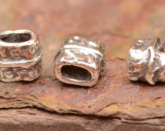Square Tube Beads Sterling Silver, Leather Slider Beads, SS-293 - Etsy