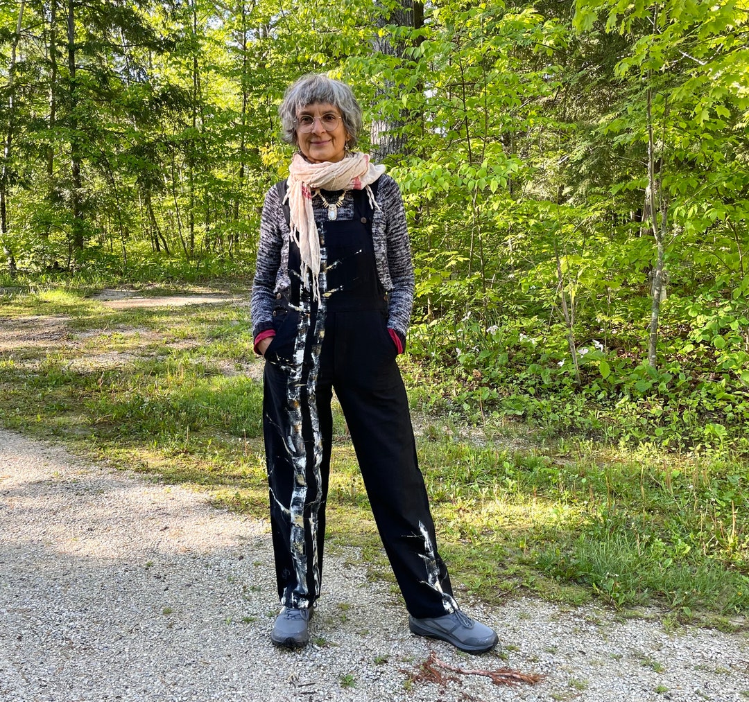 Sizes XS-L Birch Trees Full Length Painted Overalls - Etsy