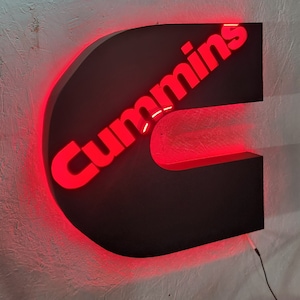 Cummins Metal Lighted Sign - Etsy