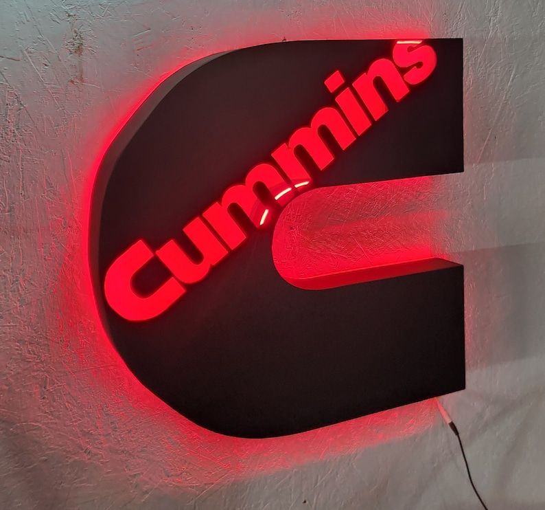 Cummins Metal Lighted Sign - Etsy