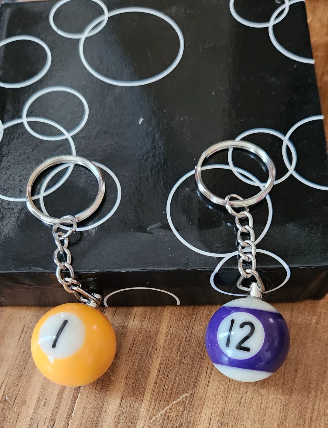 Billiard Snooker Ball Keychain - Etsy