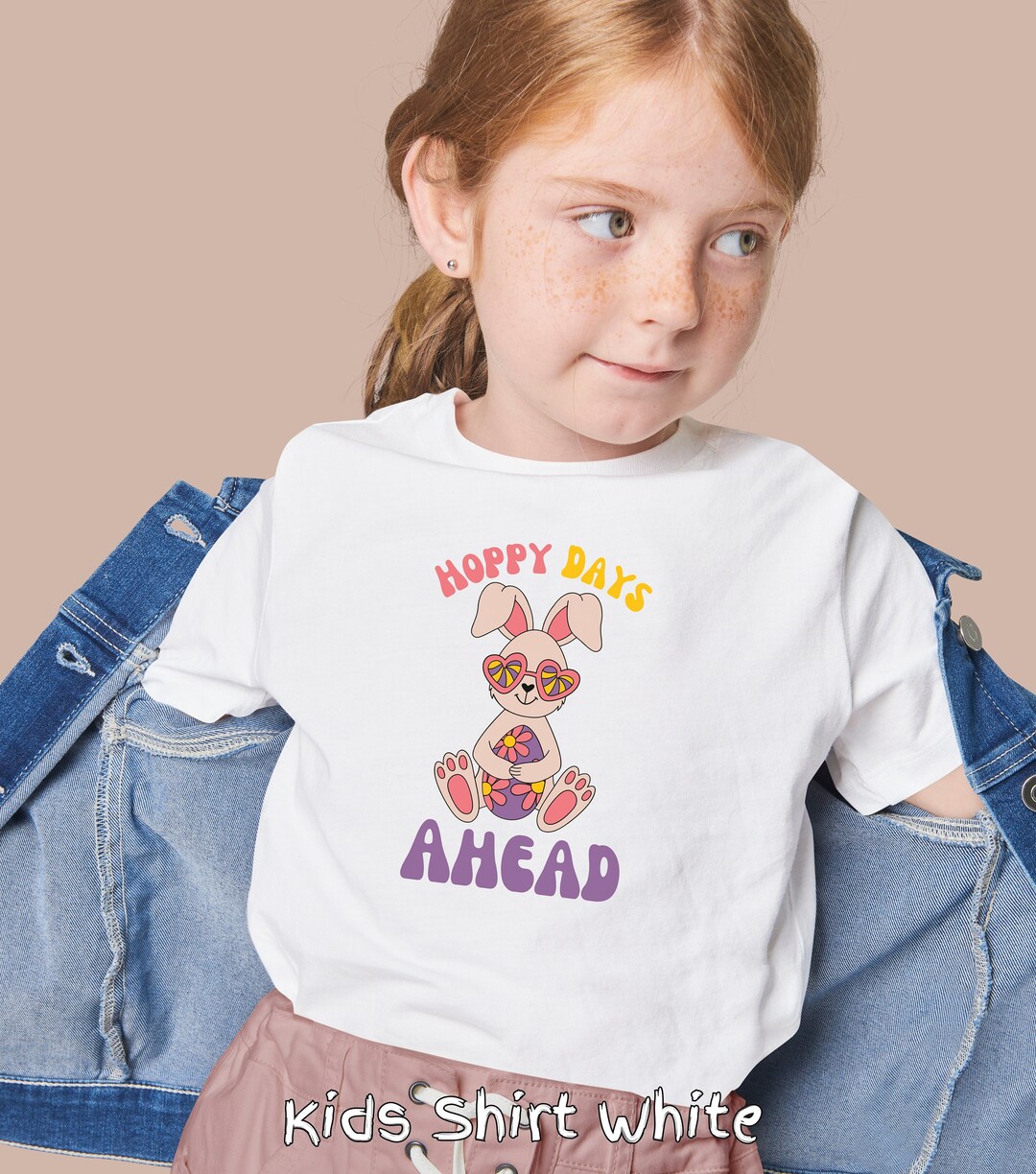 Hoppy Days Ahead Baby Onesie, Rabbit Baby Bodysuit, Retro Cool Kids ...
