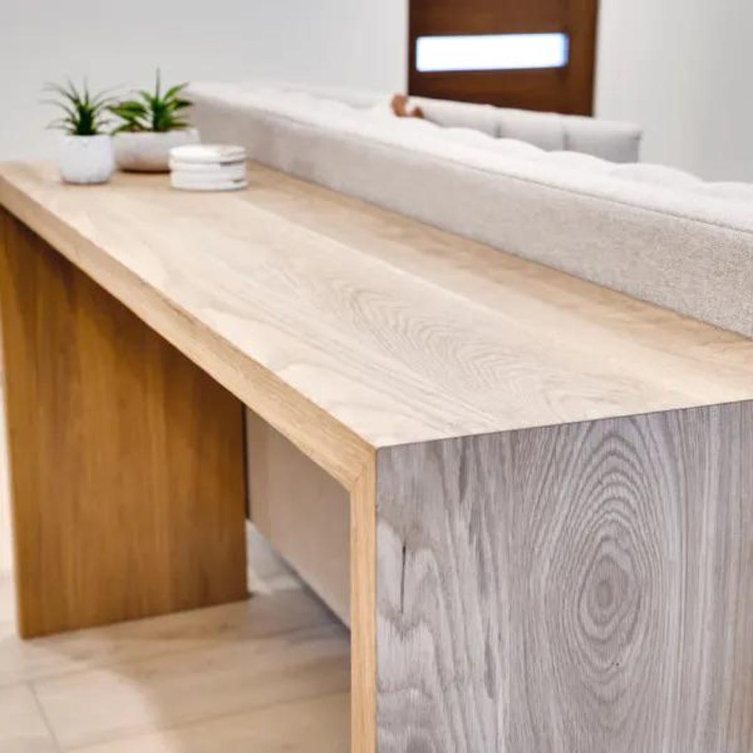 White Oak Waterfall Table - Etsy