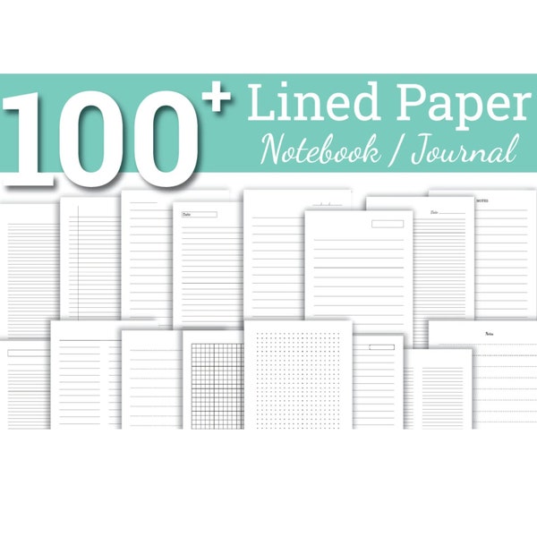 Digital Notebook Paper - Etsy