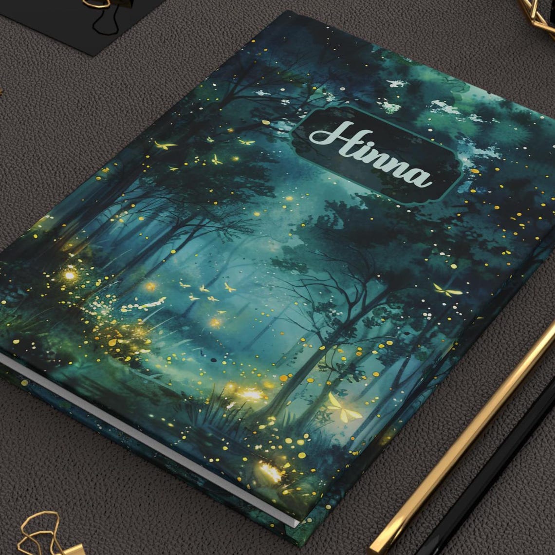 Fantasy Art Notebook, Magical Forest Hardcover Journal, Custom Notebook ...