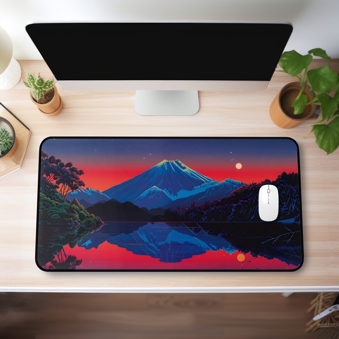 Japanese Landscape Desk Mat Gaming Mousepad Large Computer Mat ...