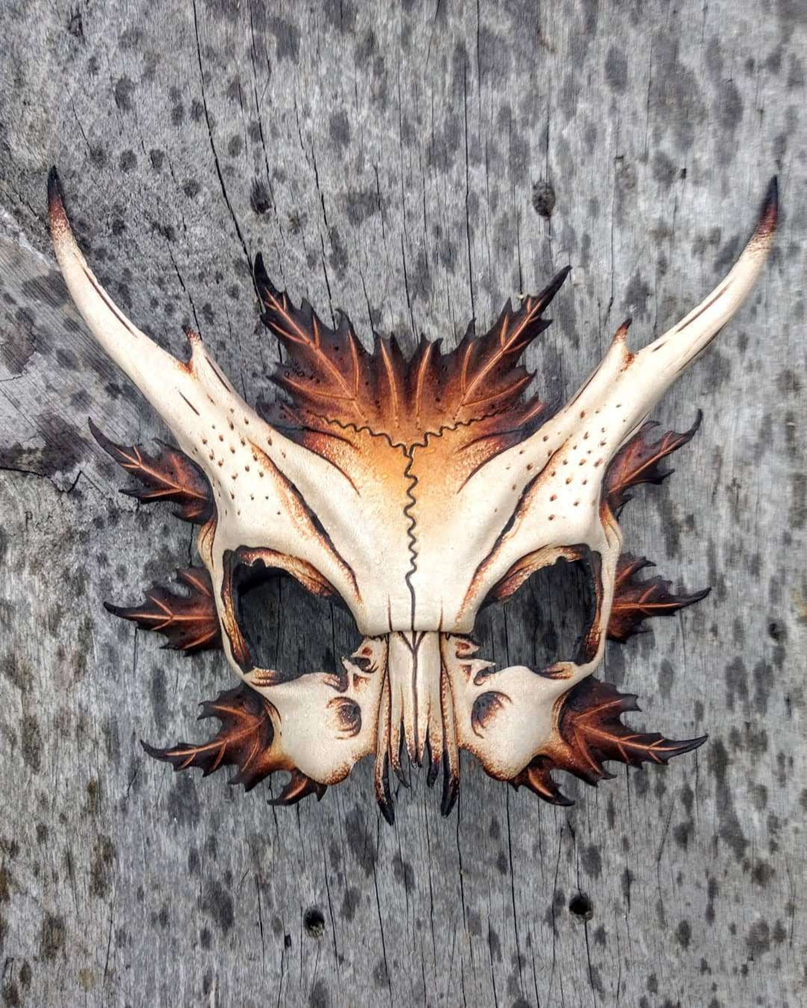 Fawn Skull Mask/original Handmade Leather Mask Halloween | Etsy