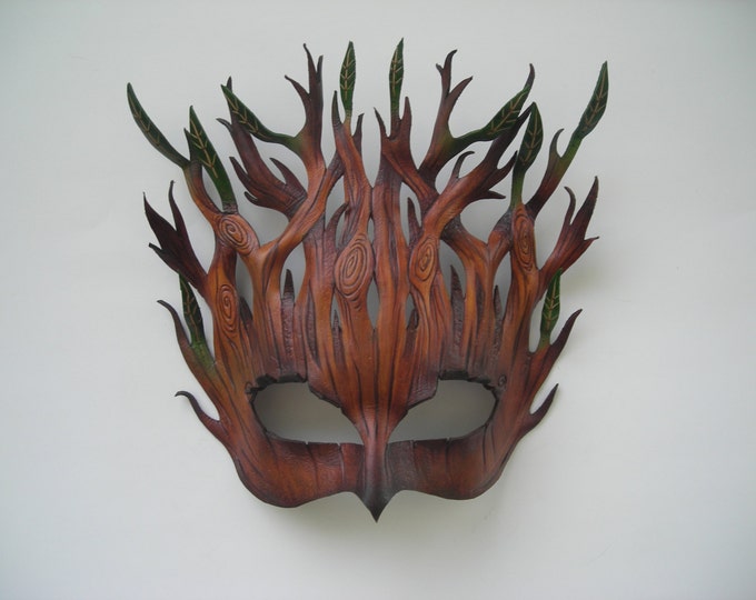 Woodland Entity Leather Mask: Original Halloween Mardi Gras Masquerade ...