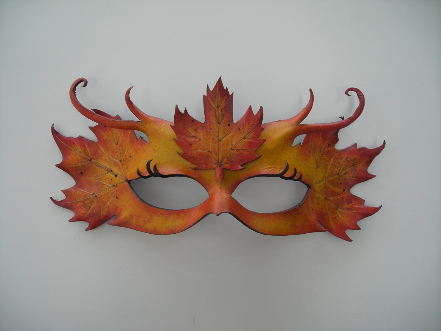Leather Maple Leaf Mask:originalhandmadehalloweenmardi | Etsy