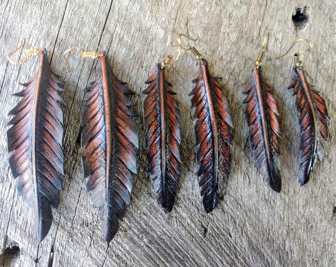 Leather Feather - Etsy
