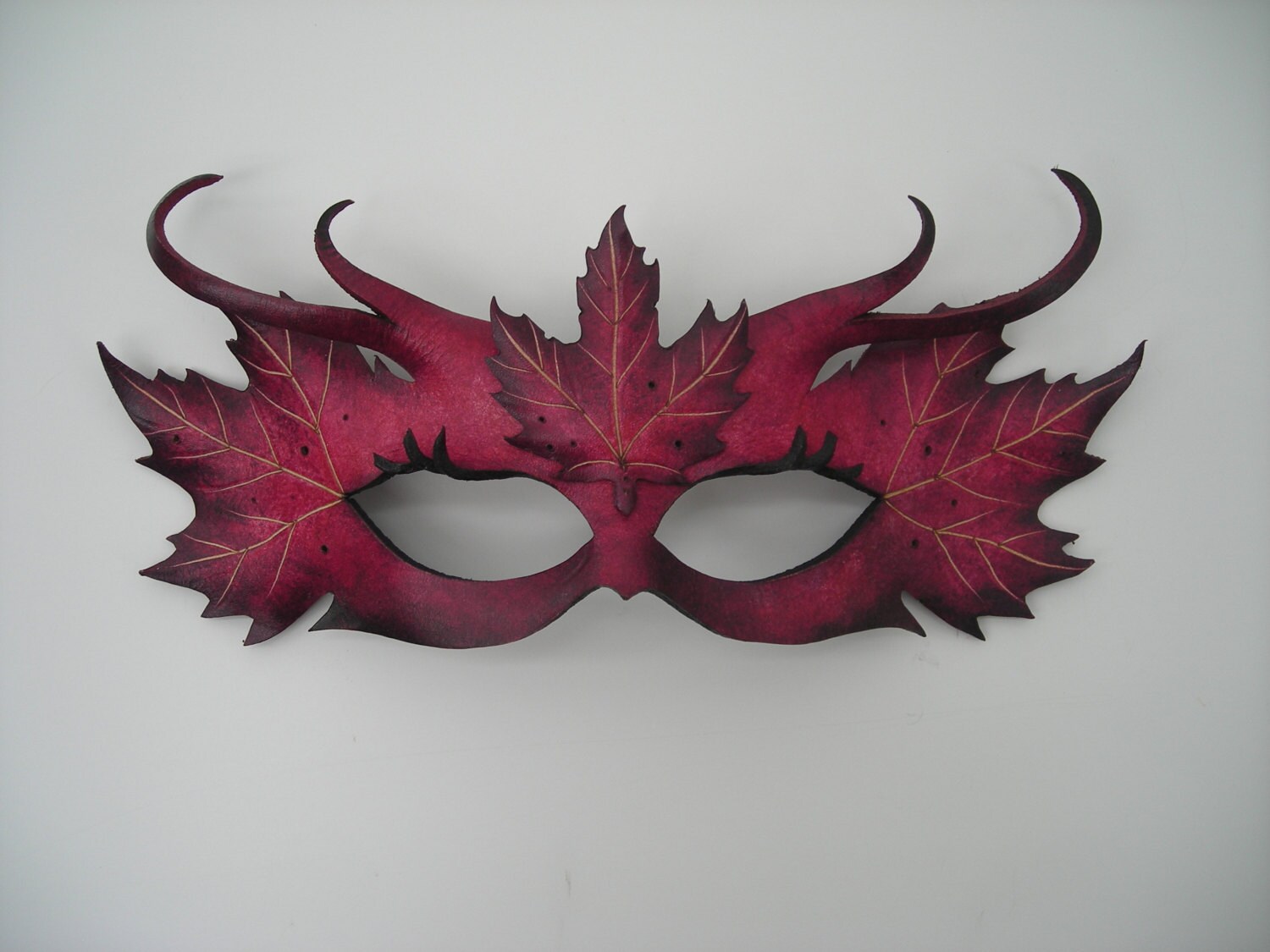 Leather Maple Leaf Mask:originalhandmadehalloweenmardi | Etsy