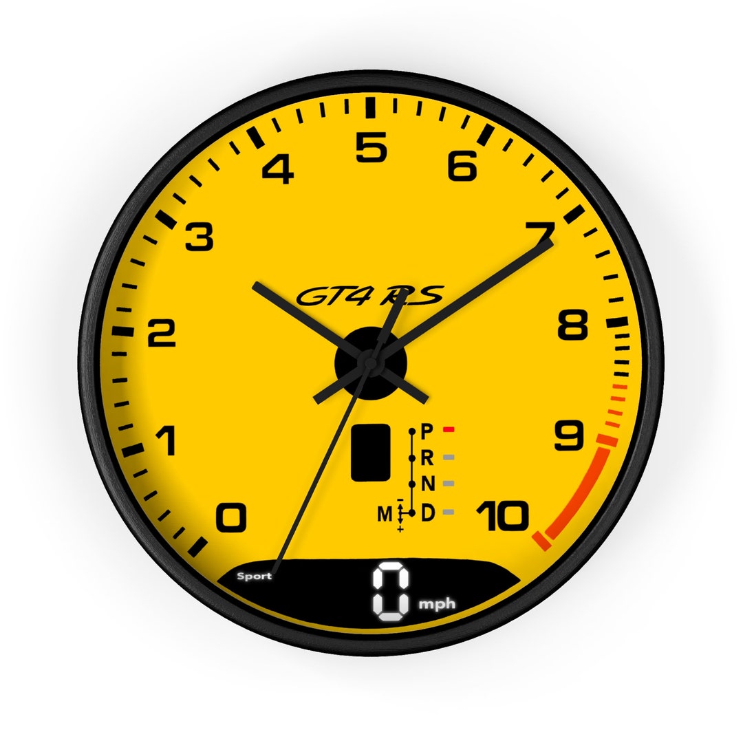 Car Inspired GT4 RS Speedometer Wall Clock Yellow - Etsy