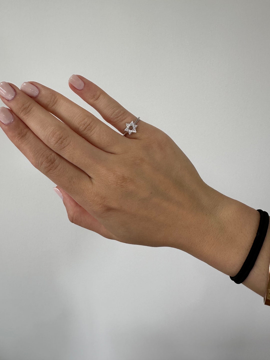 Thin Star of David Pinky Ring| Size 4 | Mazal Ring | Magen of David ...