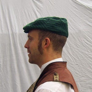 Flat Cap in Forest Green Made With Upcycled Cotton Corduroy - Etsy