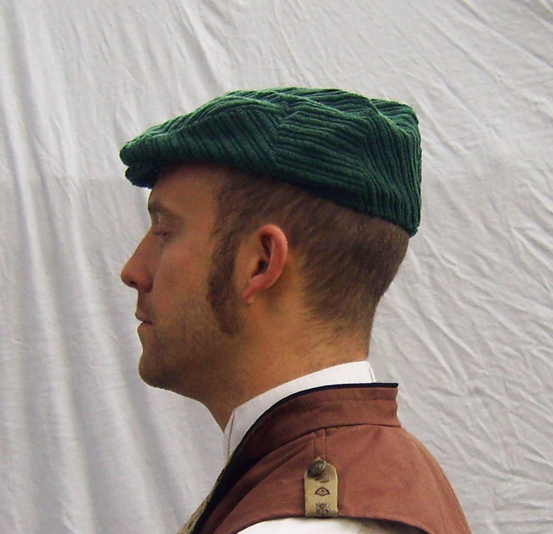 Flat Cap in Forest Green Made With Upcycled Cotton Corduroy - Etsy