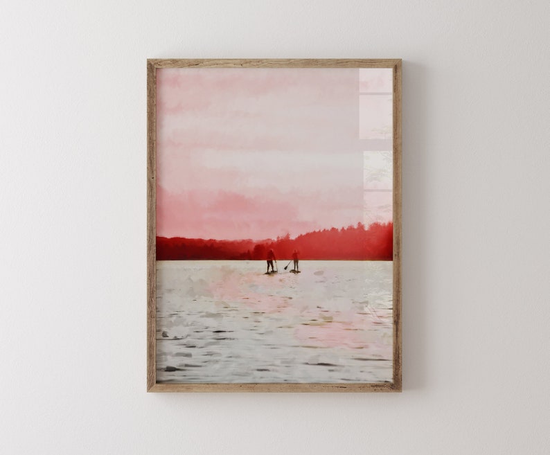 Pink Sky Abstract Color Block Landscape Art Nature Painted Photography ...