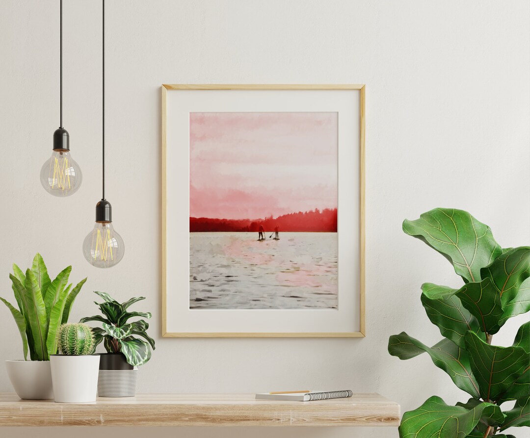 Pink Sky Abstract Color Block Landscape Art Nature Painted Photography ...