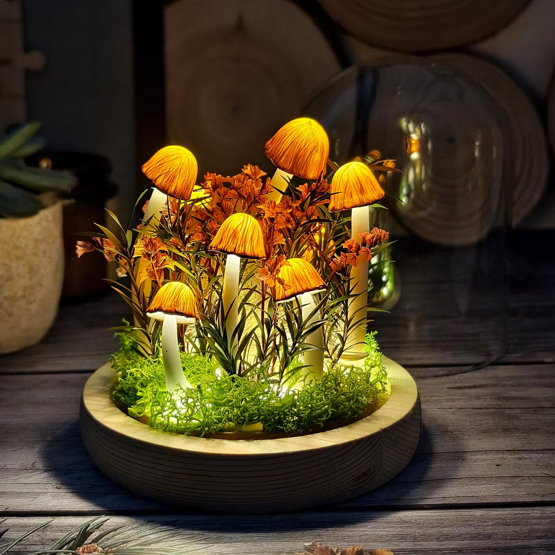 Whimsigoth Mushroom Lamp, Handmade Mushroom Night Light, Nursery Decor ...