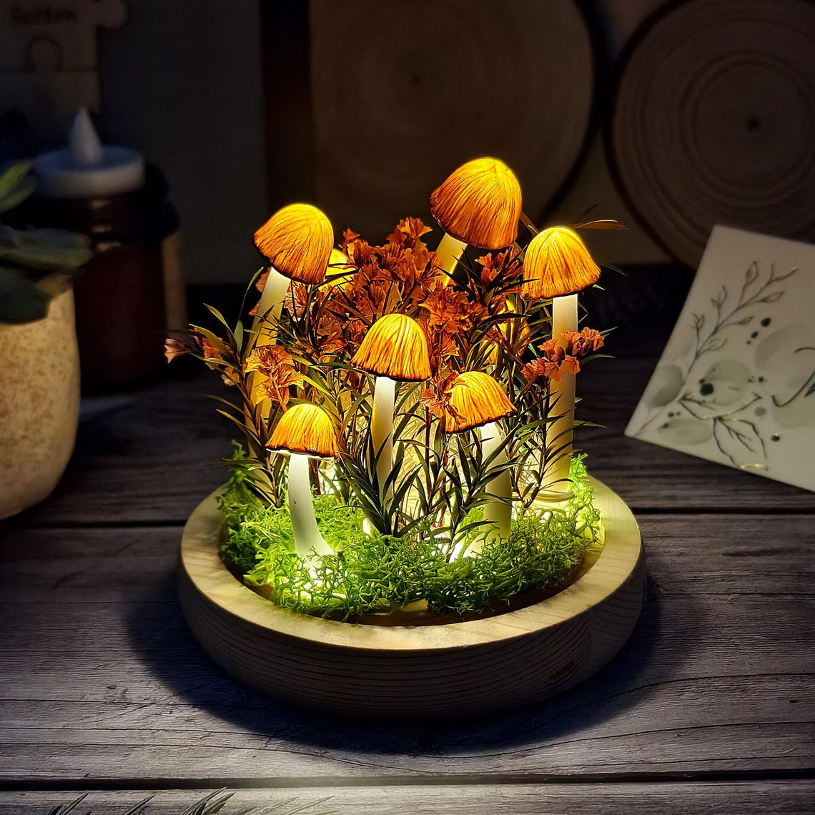 Whimsigoth Mushroom Lamp, Handmade Mushroom Night Light, Nursery Decor ...