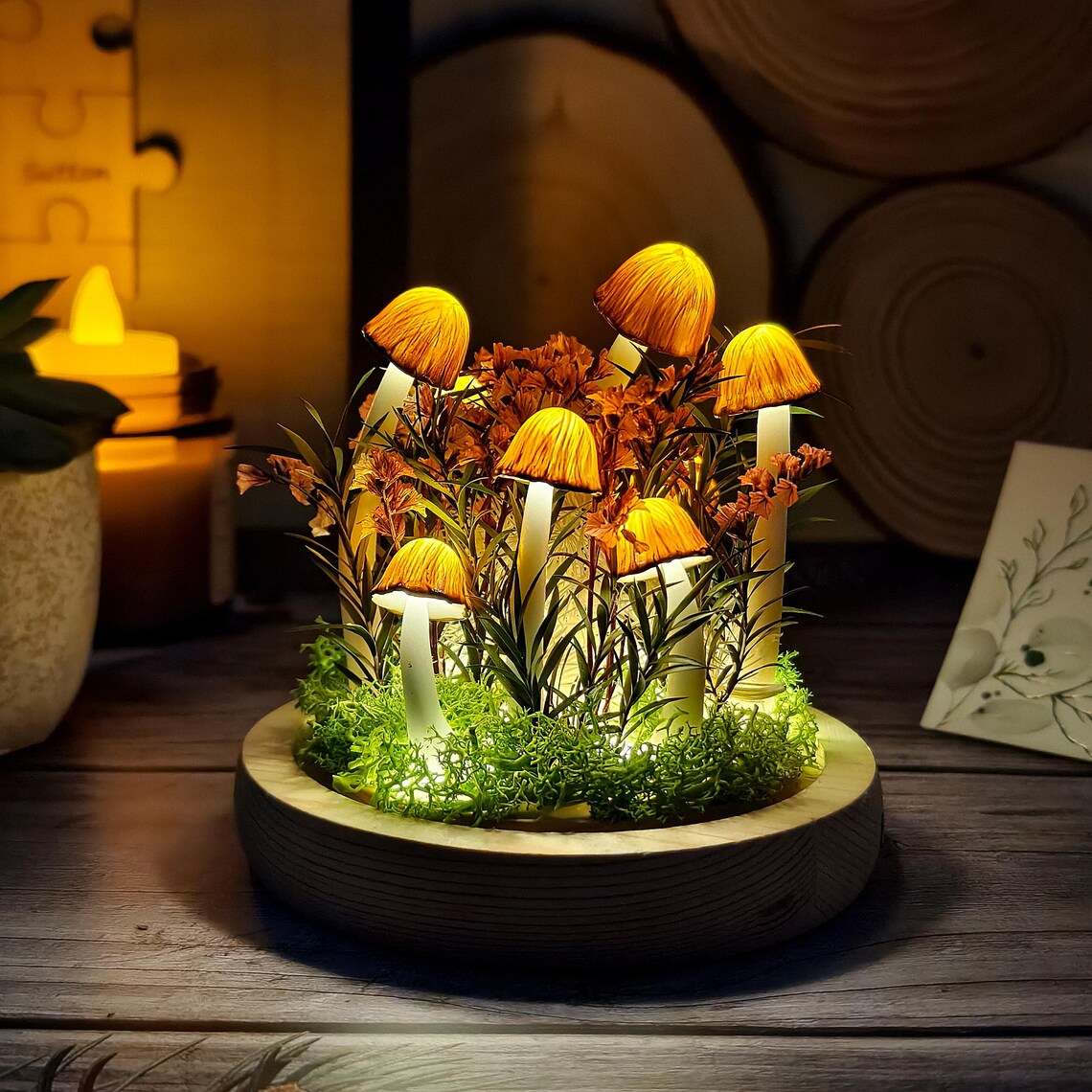 Whimsigoth Mushroom Lamp, Handmade Mushroom Night Light, Nursery Decor ...