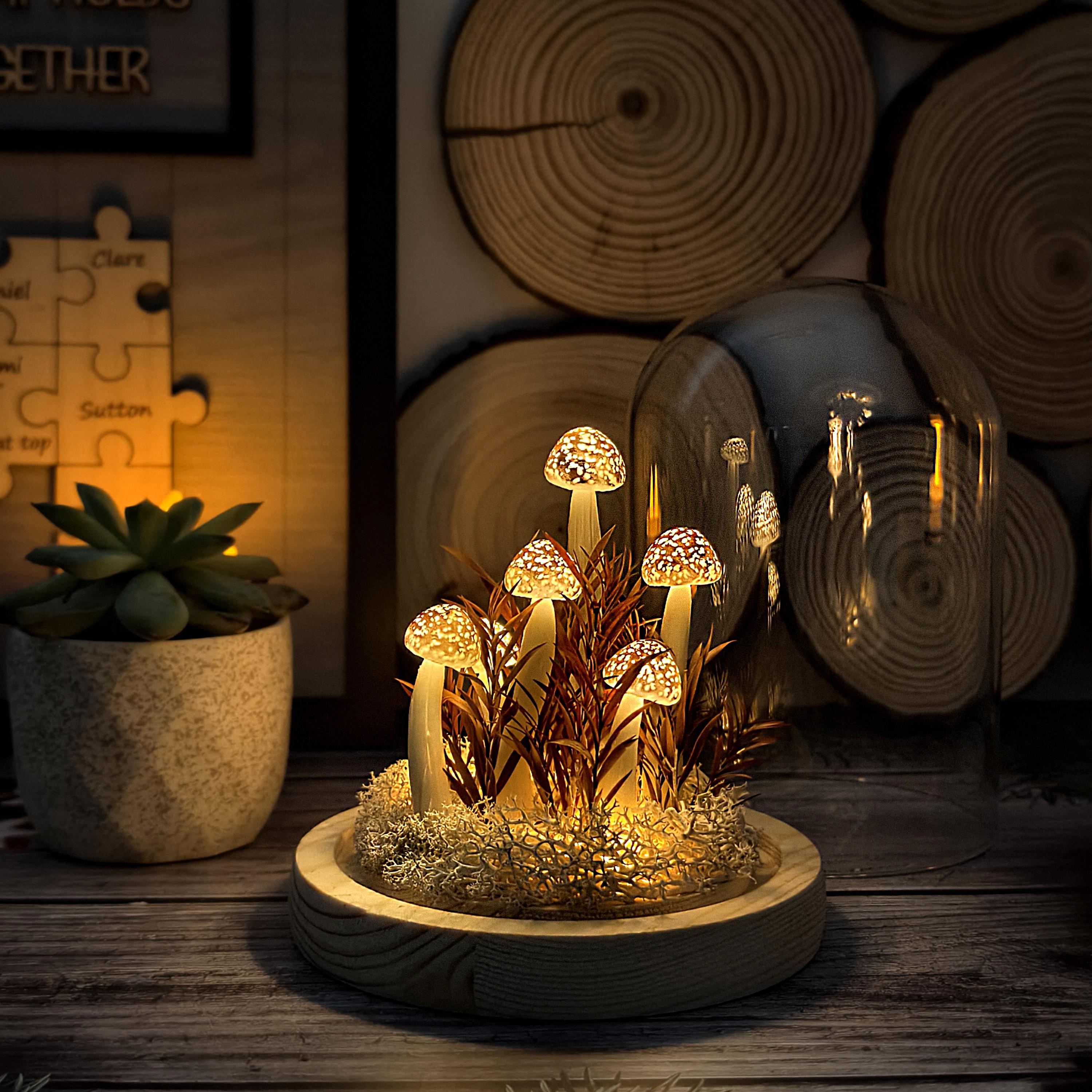 Whimsigoth Mushroom Lamp, Handmade Mushroom Night Light, Nursery Decor ...