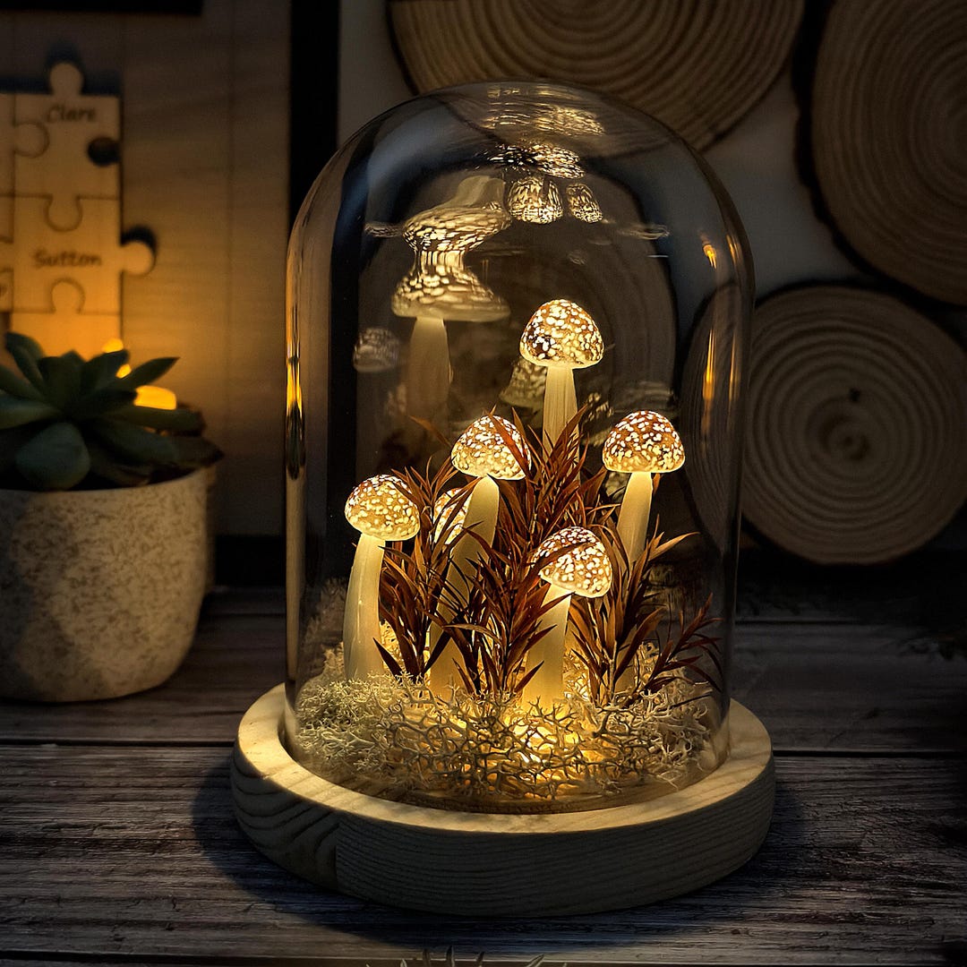Whimsigoth Mushroom Lamp, Handmade Mushroom Night Light, Nursery Decor ...