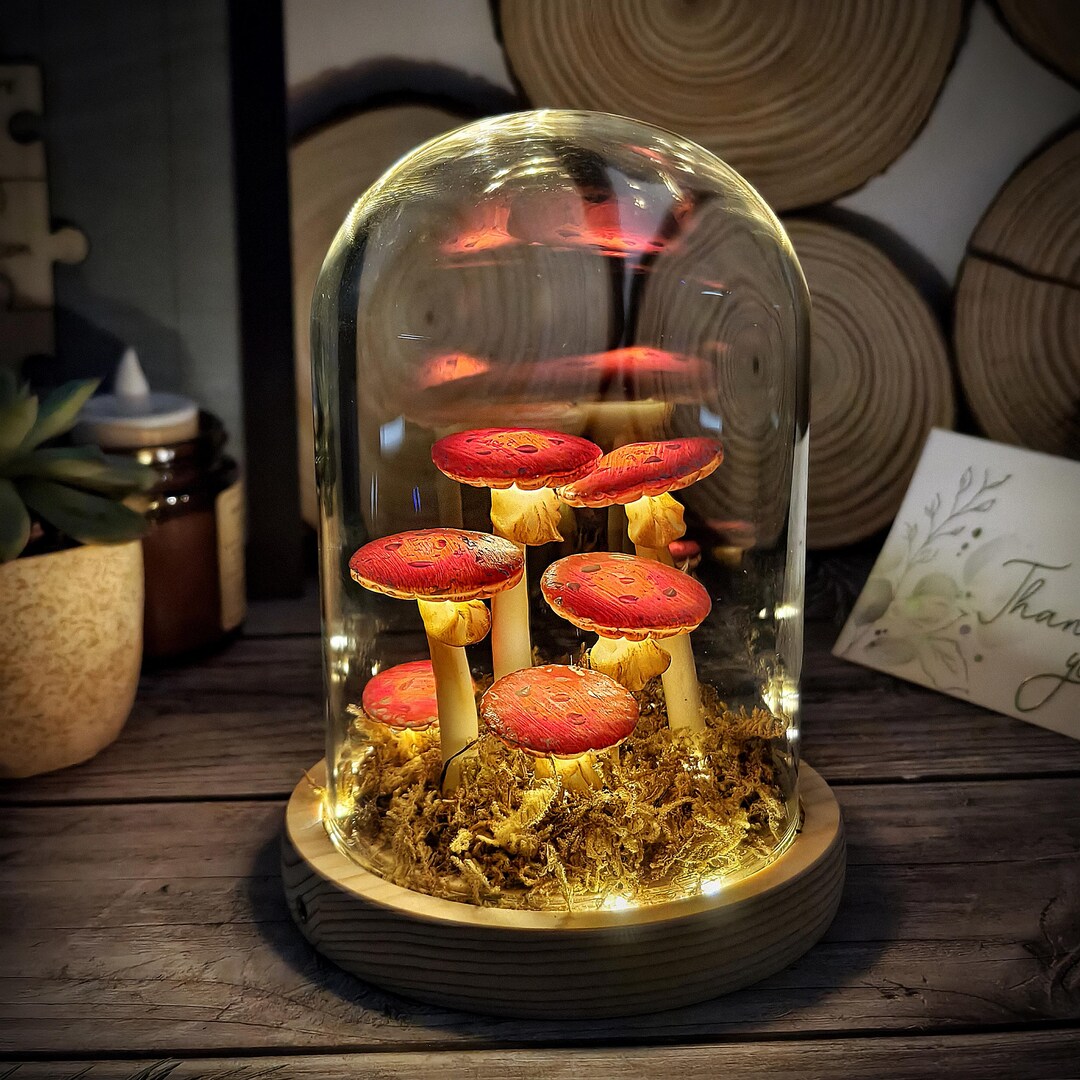 Fairy Handmade Mushroom Lamp, Whimsigoth Decor, Bedroom Decor, Art Deco ...