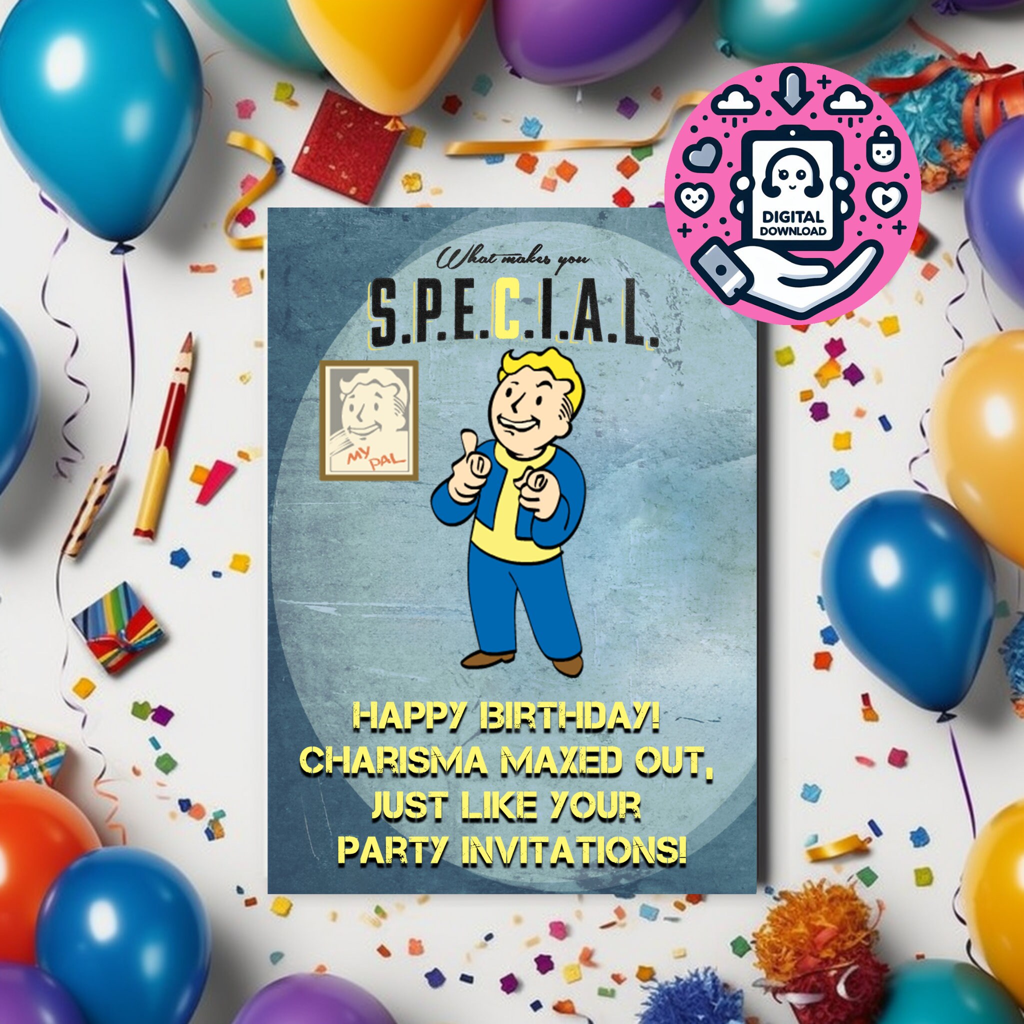 Fallout, Fallout Charisma, Fallout Boy, Caps, Digital Download ...