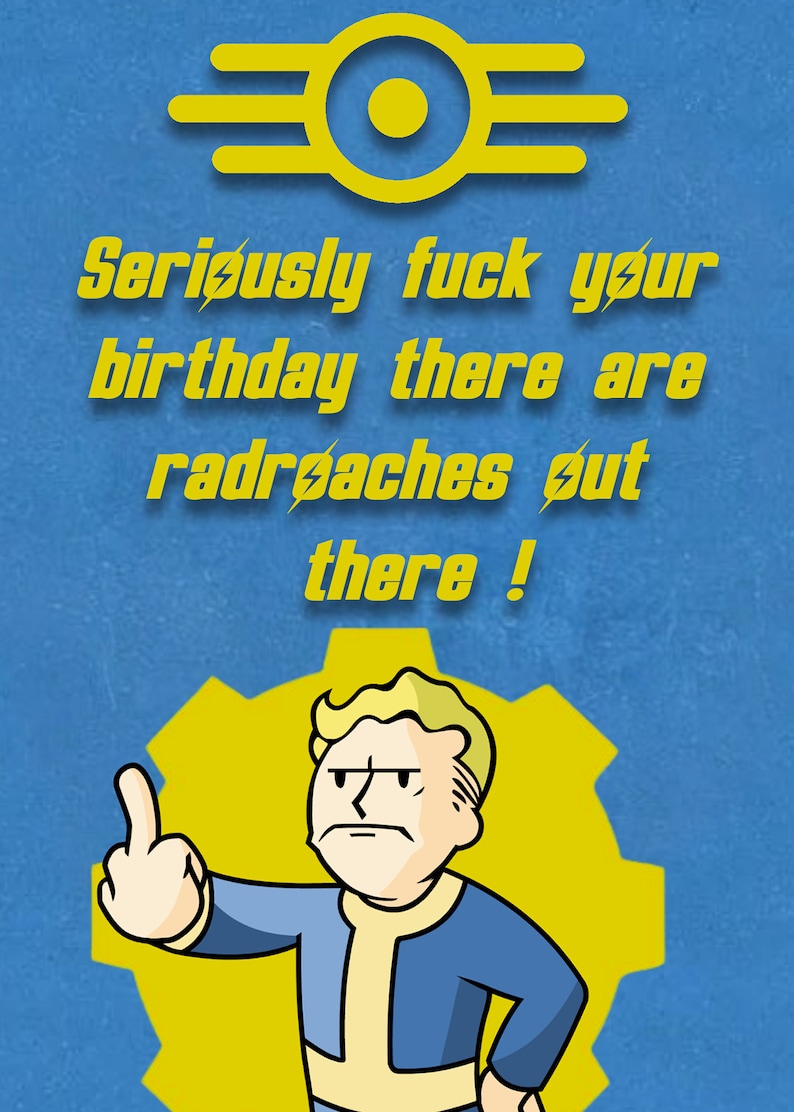 Fallout Birthday Card, Walton Goggins, Fallout Game, Vaultboy, Birthday ...