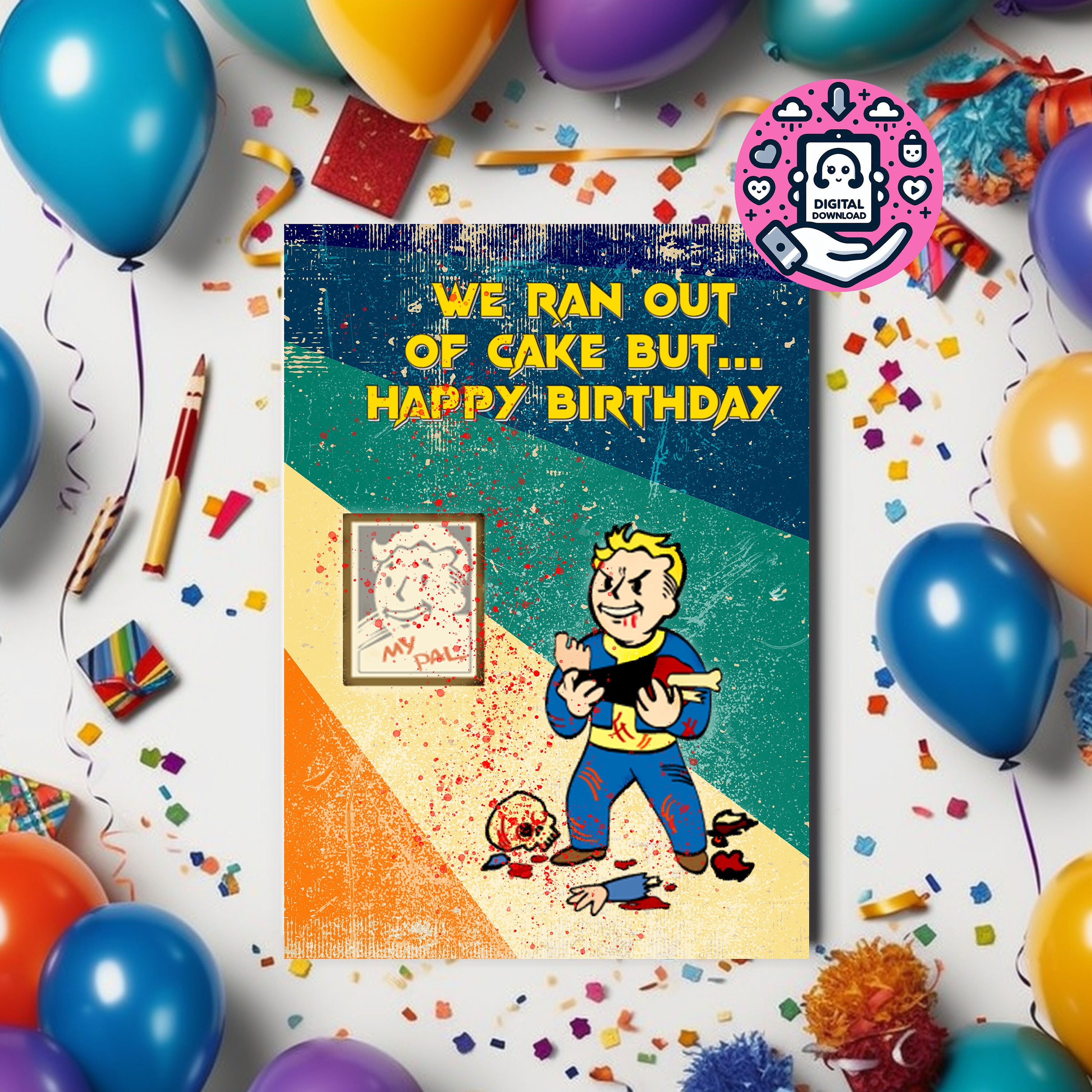 Fallout, Fallout Canibal, Fallout Boy, Caps, Digital Download, Greeting ...