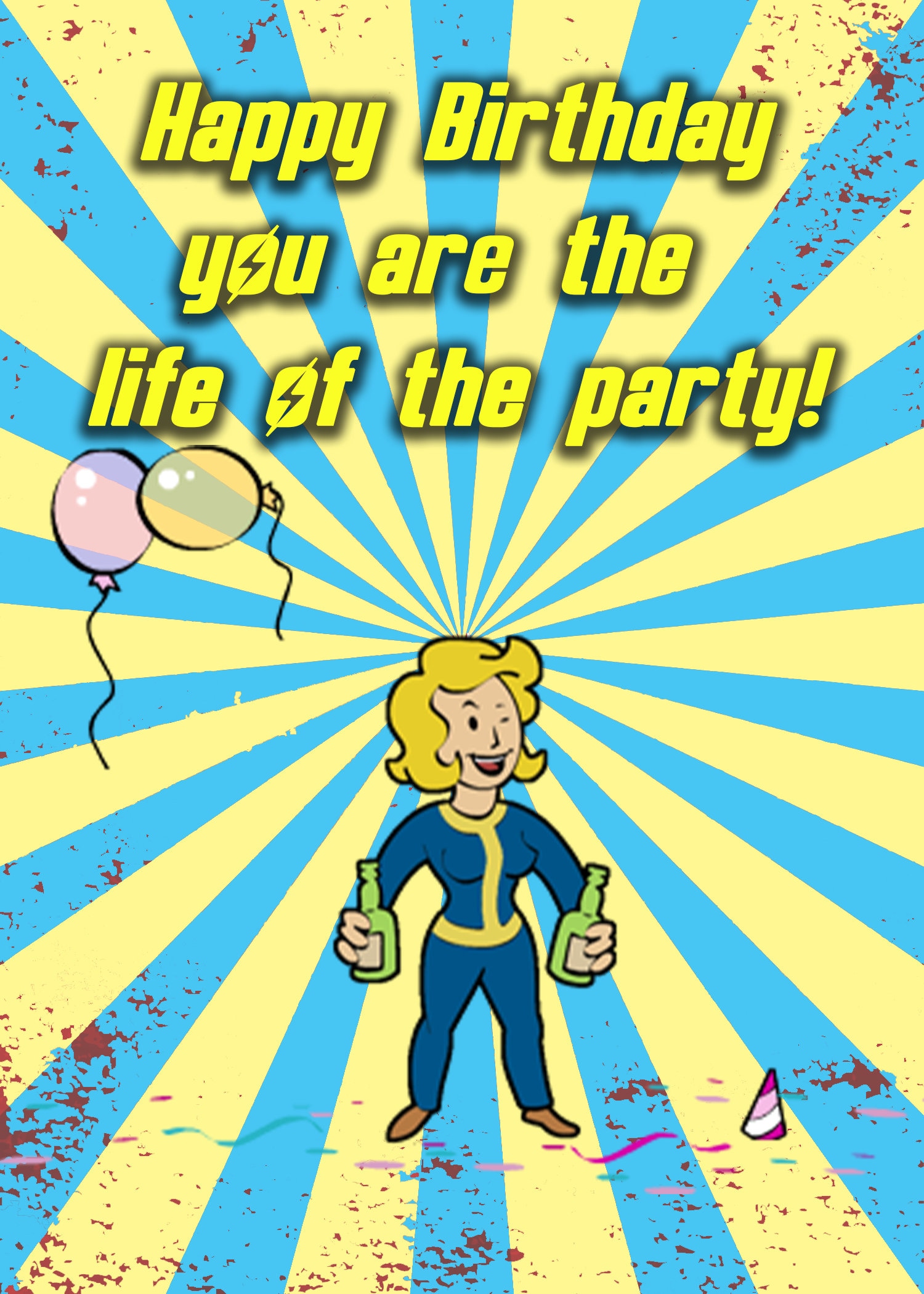 Fallout Card, Fallout Lady, Fallout Boy, Digital Download, Greeting ...