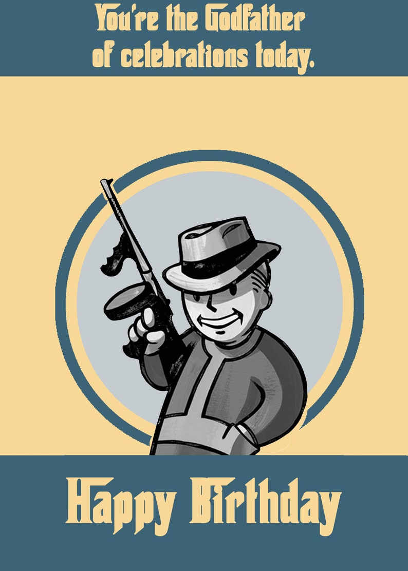 Fallout, Fallout Mafia, Fallout Boy, Digital Download, Greeting Card ...