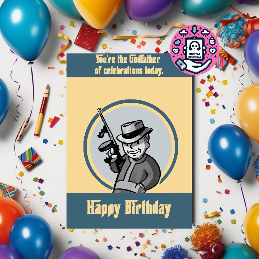 Fallout, Fallout Mafia, Fallout Boy, Digital Download, Greeting Card ...