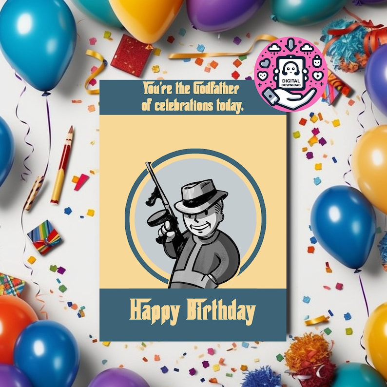 Fallout, Fallout Mafia, Fallout Boy, Digital Download, Greeting Card ...