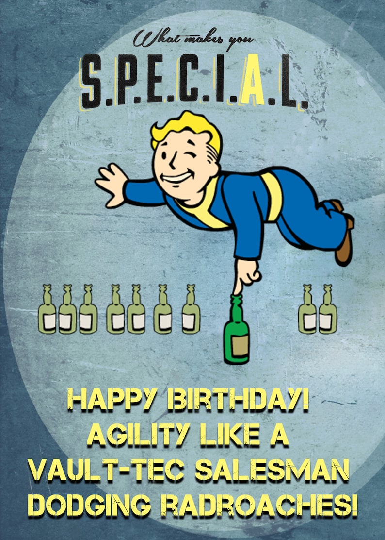 Fallout, Fallout Agility, Fallout Boy, Caps, Digital Download, Greeting ...