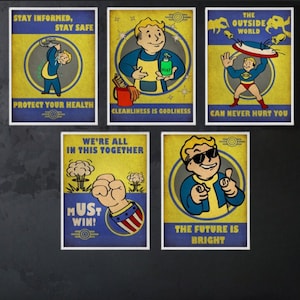Fallout Poster Set of 5 - Instant Digital Download - Vault-tec,print ...