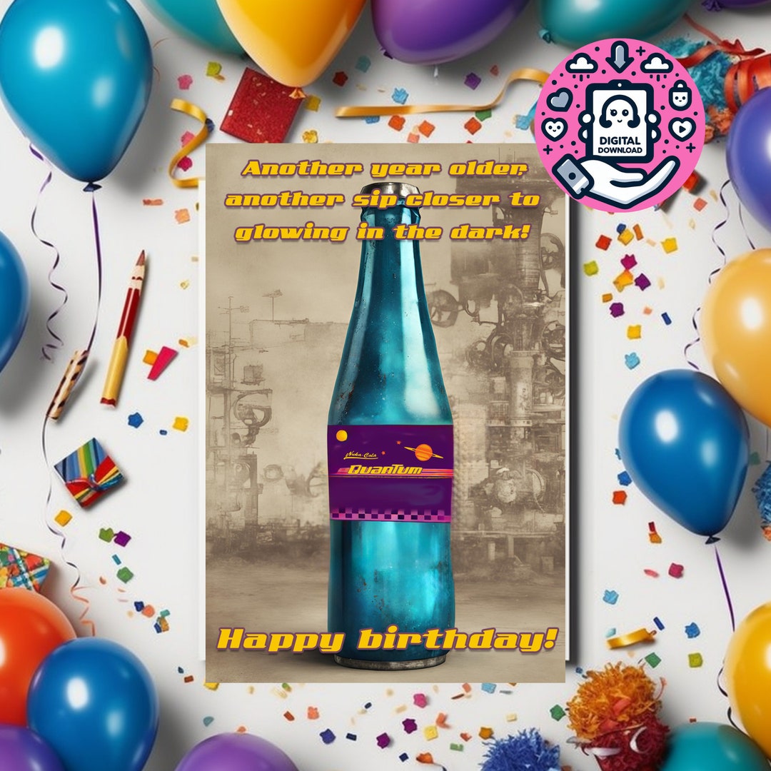 Fallout, Fallout Quantum, Fallout Boy, Caps, Digital Download, Greeting ...