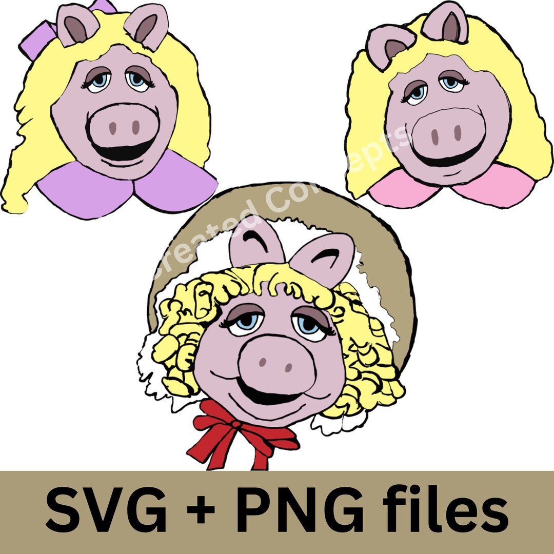 Muppet Christmas Carol Piggy Sublimation Svg Png Designs Downloads for ...